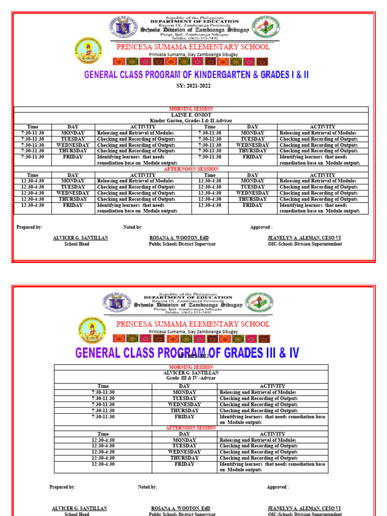 General Class Program 2021-2022 | PDF