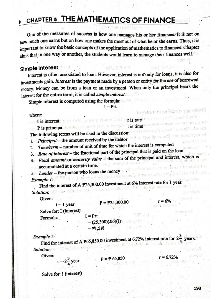 Tha Mathematics of Finance | PDF