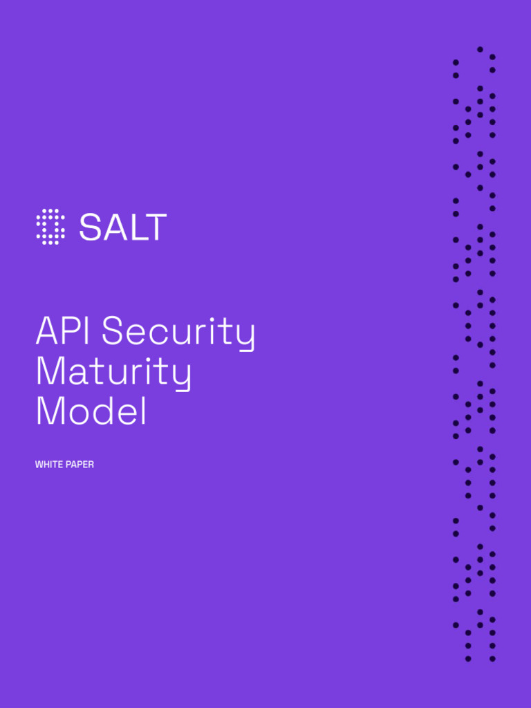 API Security Maturity Model - SALT | PDF