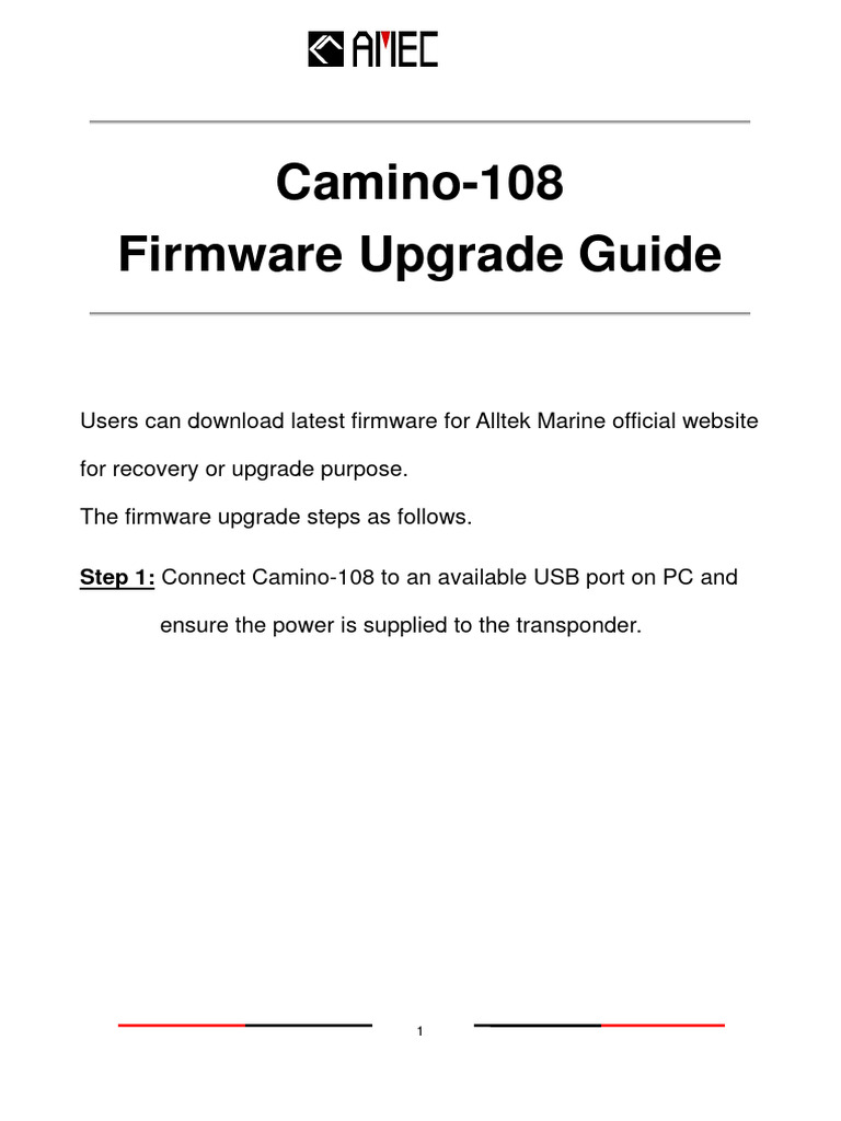 Camino108 Firmware Upgrade Guide | PDF
