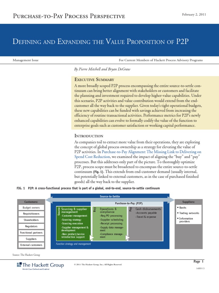 Value Proposition of p2p | PDF | Business Process | Procurement