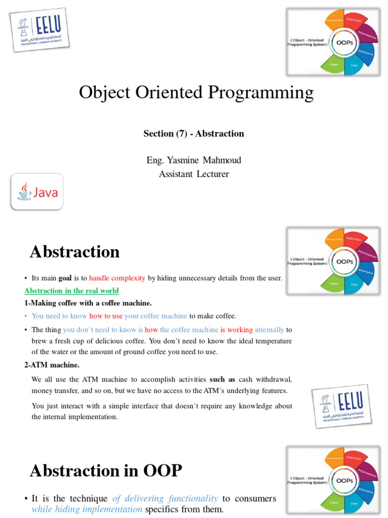 Section (7.) Abstraction | PDF | Class (Computer Programming) | Method ... Section (7.) Abstraction | PDF | Class (Computer Programming) | Method ...