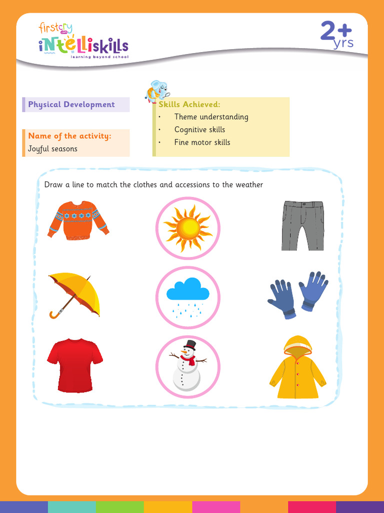 Weather and Clothes Matching Activity | PDF