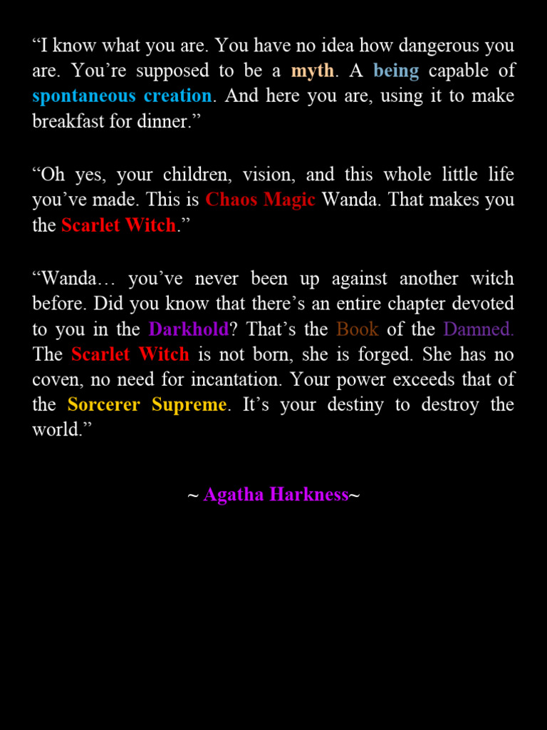 Prophecy About the Scarlet Witch | PDF
