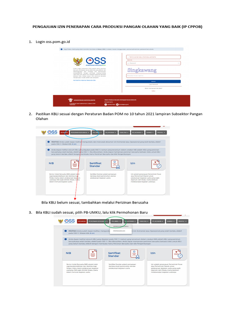 Tata Cara Pengisian Penerbitan Izin Penerapan CPPOB | PDF | Teknologi & Rekayasa