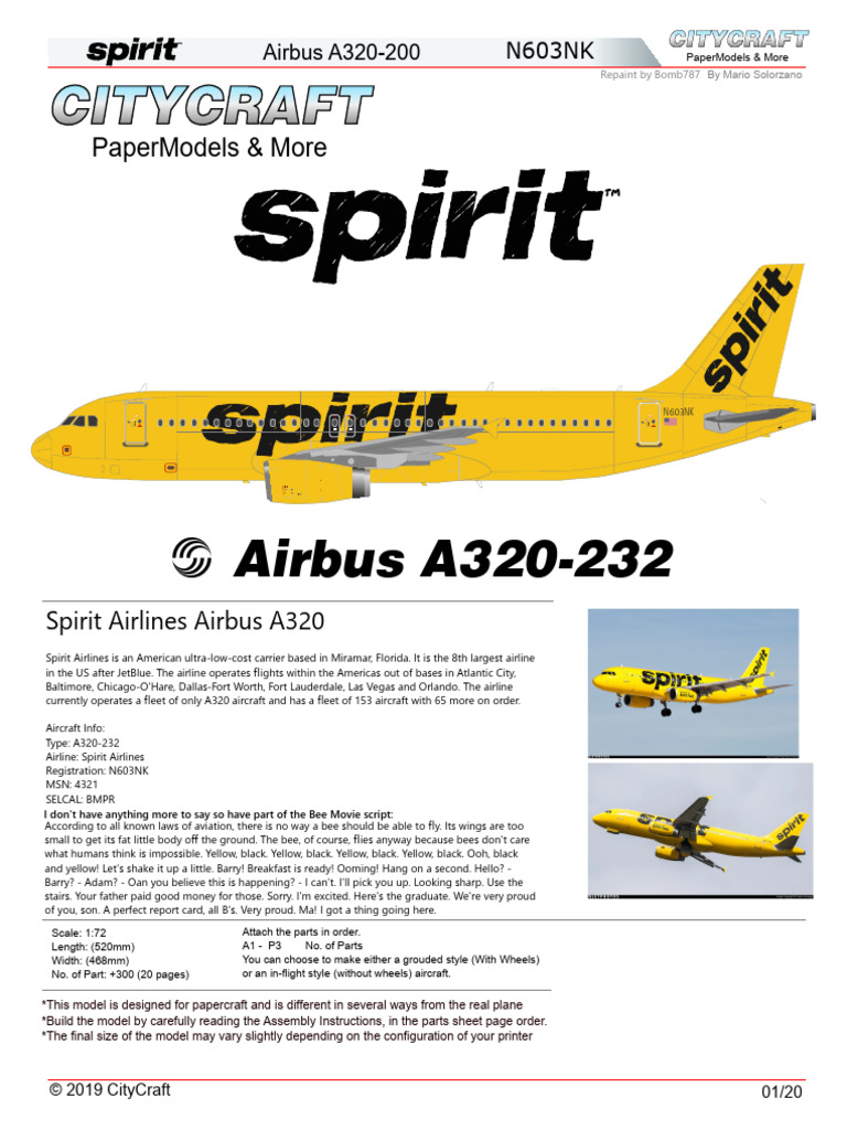 Spirit A320 N603NK | PDF | Aviation | Airlines