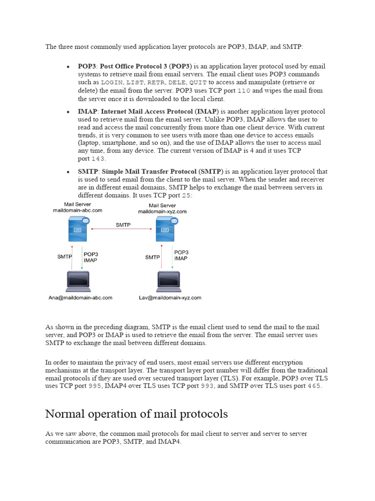 Pop3,Imap and Smtp | PDF | Network Architecture | Network Service