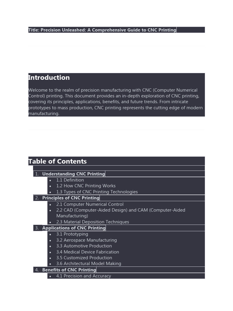 CNC Printing | PDF | Numerical Control | Computer Aided Design