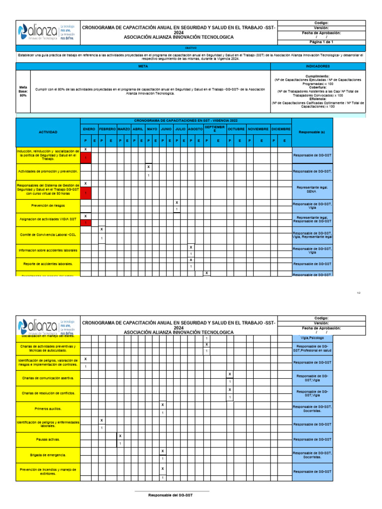 Plan de Capacitacion Anual | PDF