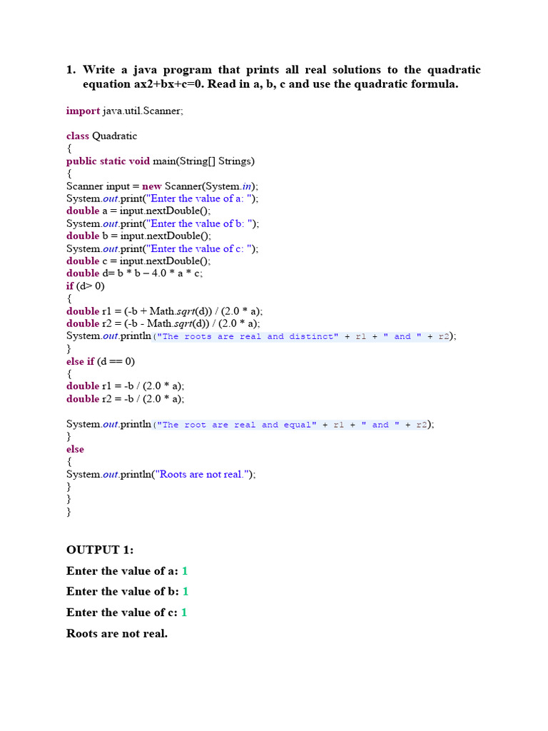 Java Program 1 | PDF