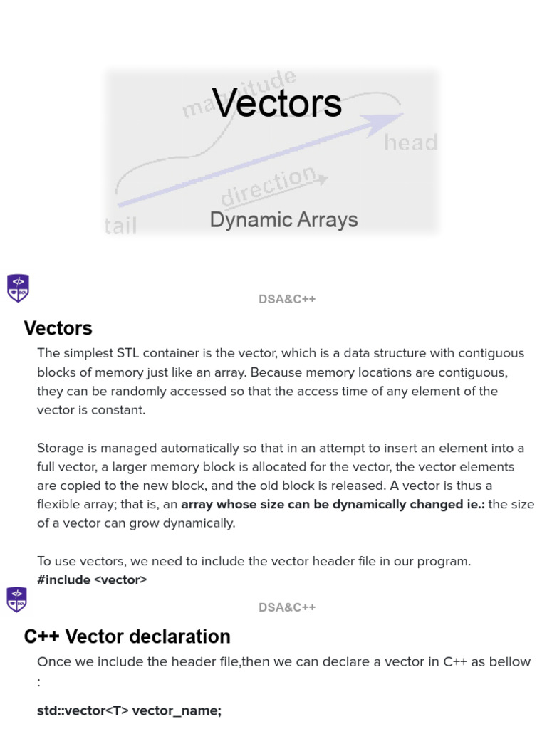 Vectors 2 | PDF