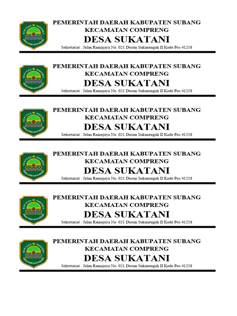 KOP SURAT DESA | PDF