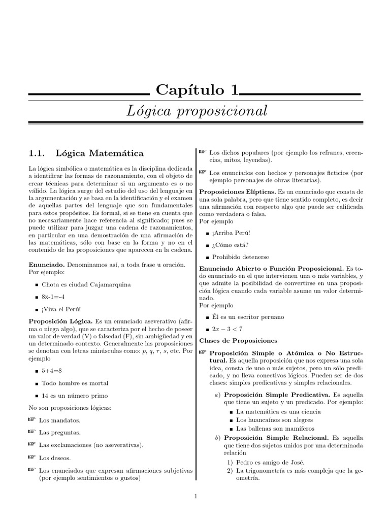 Introducción a la Lógica Proposicional | PDF | Proposición | Lógica