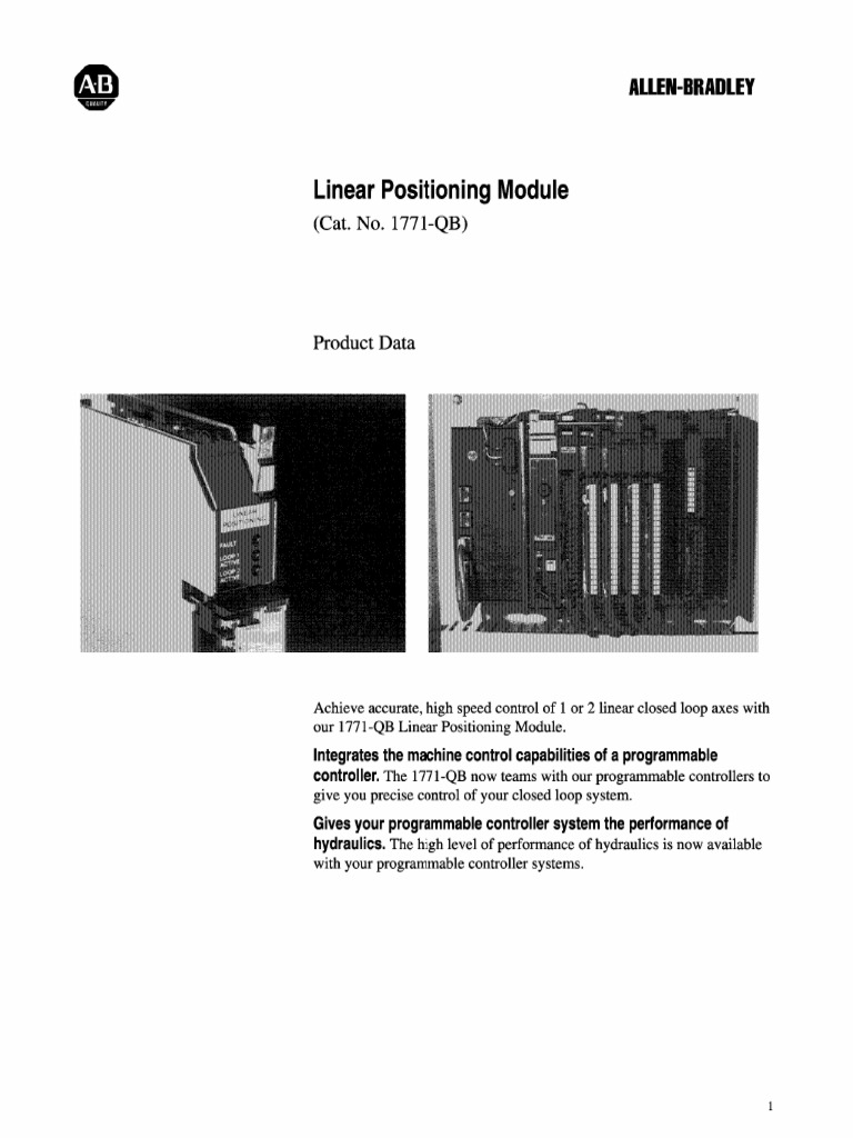 1771 QB | PDF | Programmable Logic Controller | Servomechanism