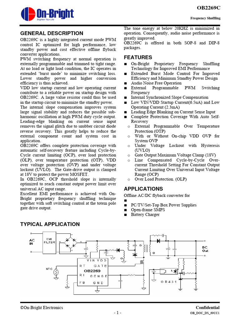 Ob 2269 Cap | PDF | Mosfet | Resistor