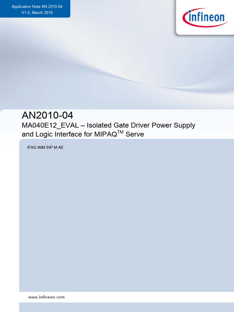Infineon IGBT POWER SUPPLY | PDF | Power Supply | Electrical Engineering