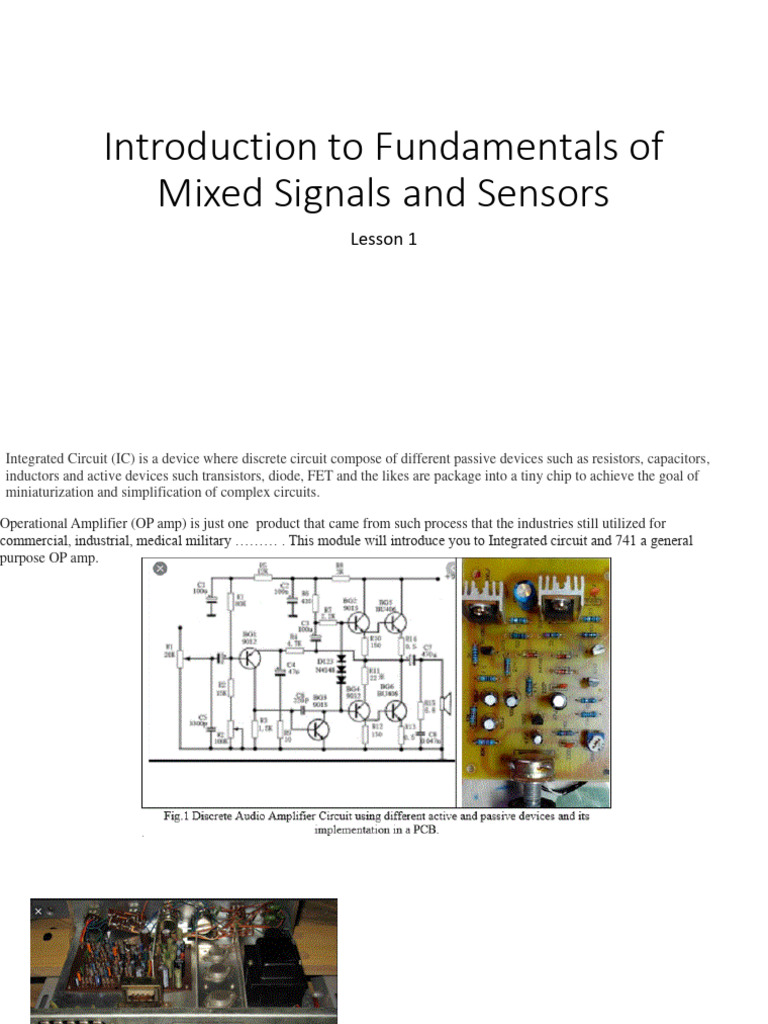 Introduction To Fundamentals of Mixed Signals and Sensors | PDF | Integrated Circuit ...
