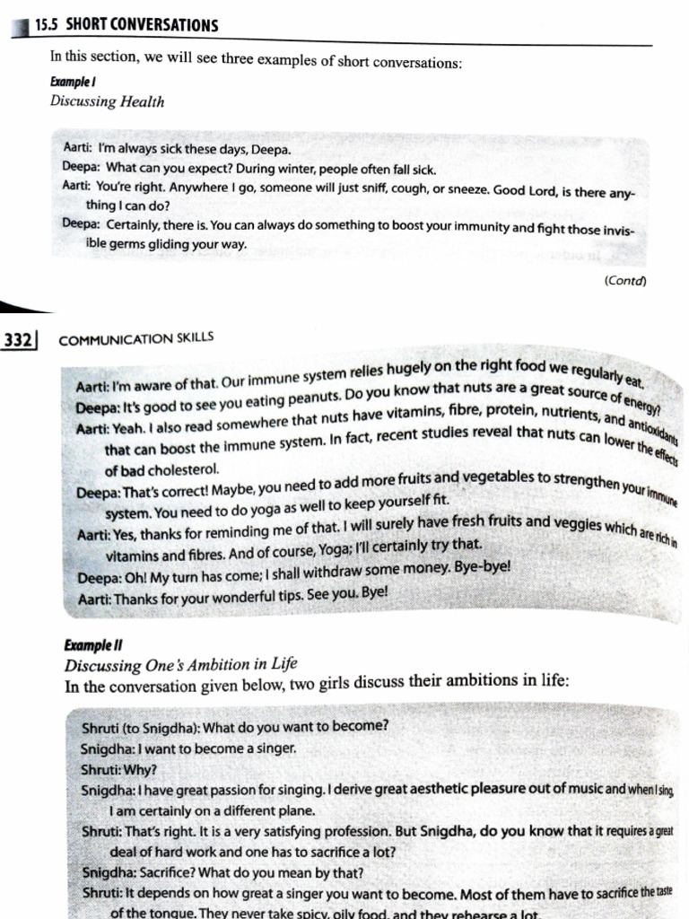 Short Conversations on Health and Ambitions | PDF | Nut (Fruit) | Body ...