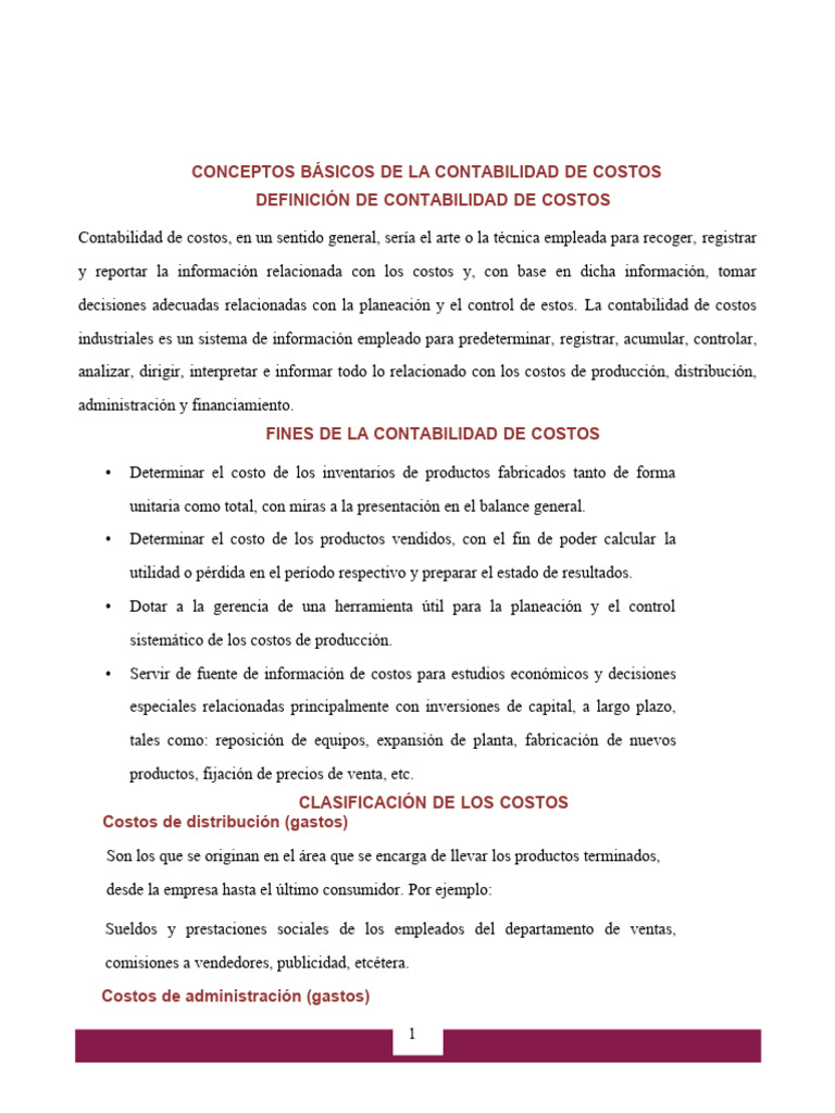 Manual de Costos y Producción | PDF | Presupuesto | Costo