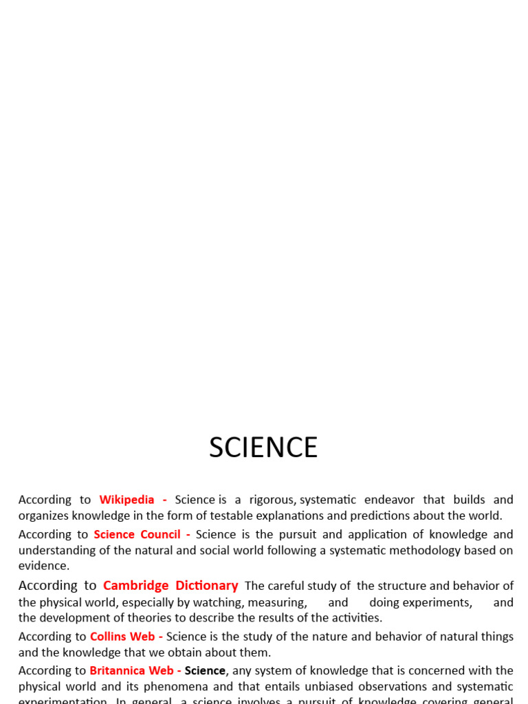 Science Class 9 | PDF