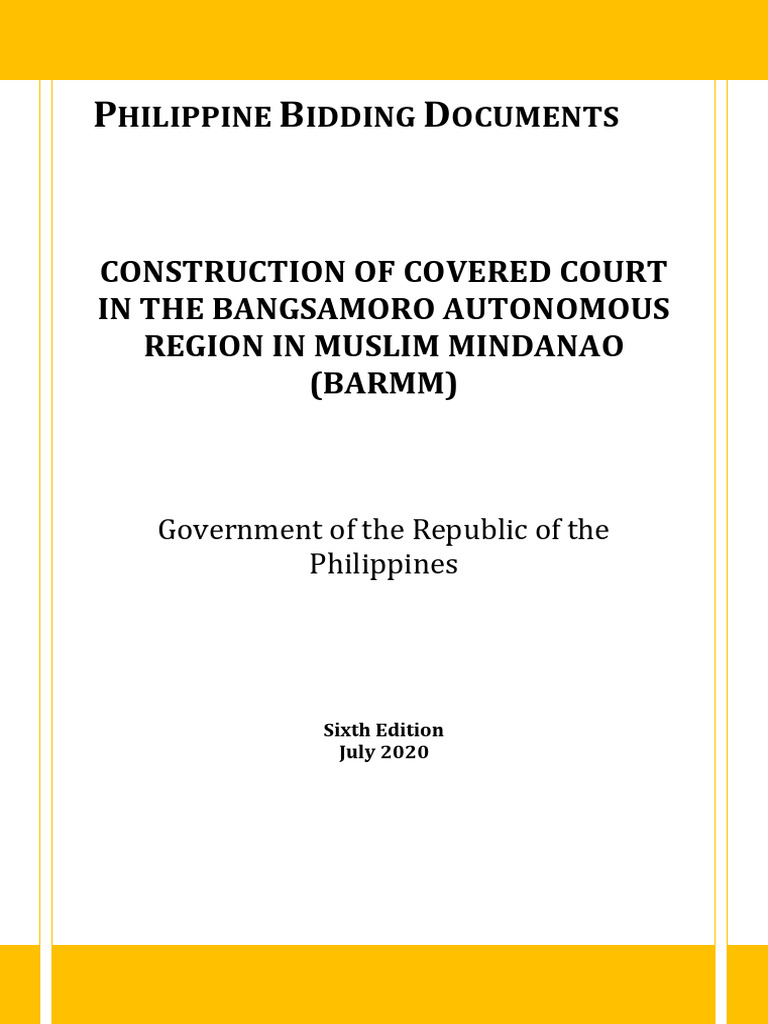 BARMM Covered Court Bidding | PDF