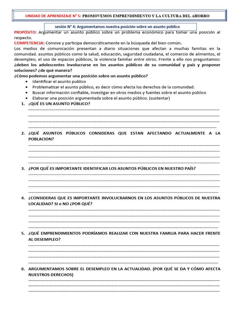 Sesion 4 - DPCC 3° | PDF