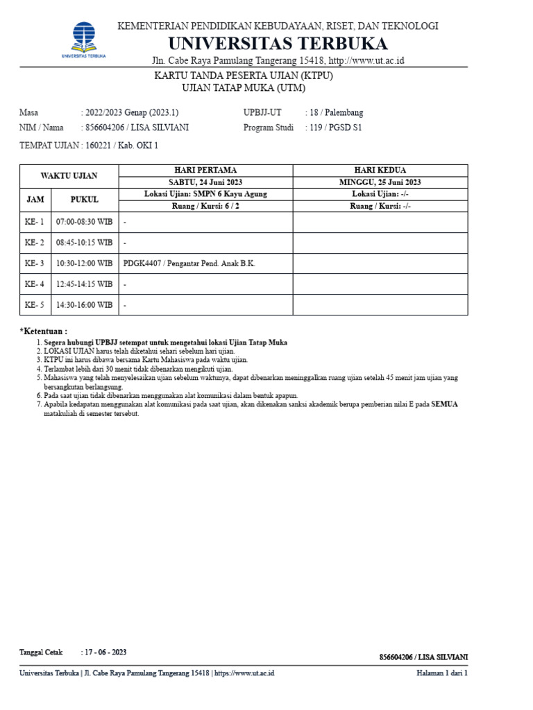 Ktpu Utm - 856604206 | PDF