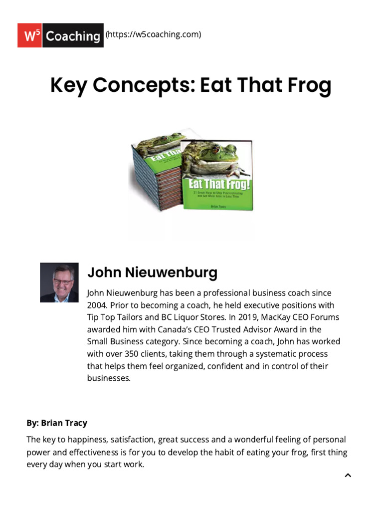 Eat That Frog | PDF