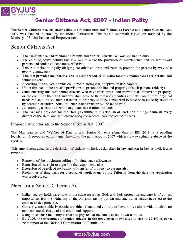 Senior Citizens Act Overview 2007 | PDF | Justice | Crime & Violence
