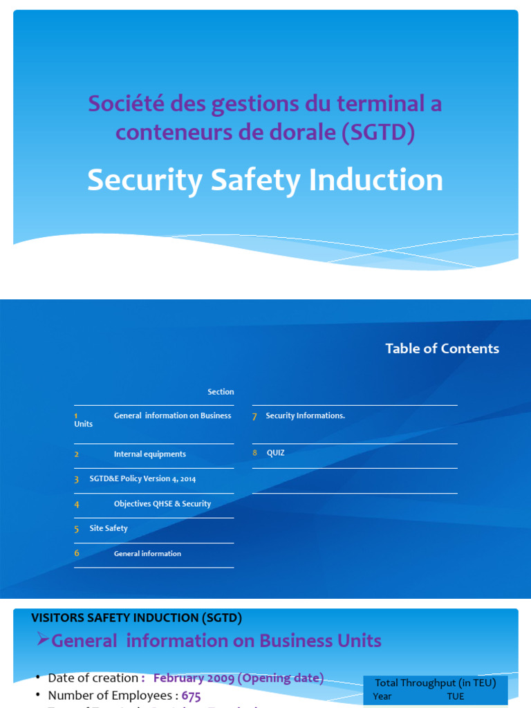 SECURITY SEFETY Induction Visitors | PDF | Safety