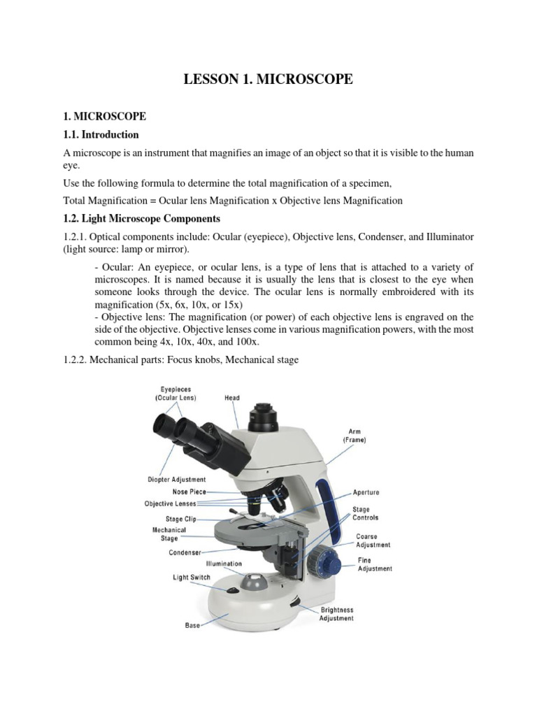 Microscope SHĐC | PDF | Laboratory Techniques | Electromagnetism