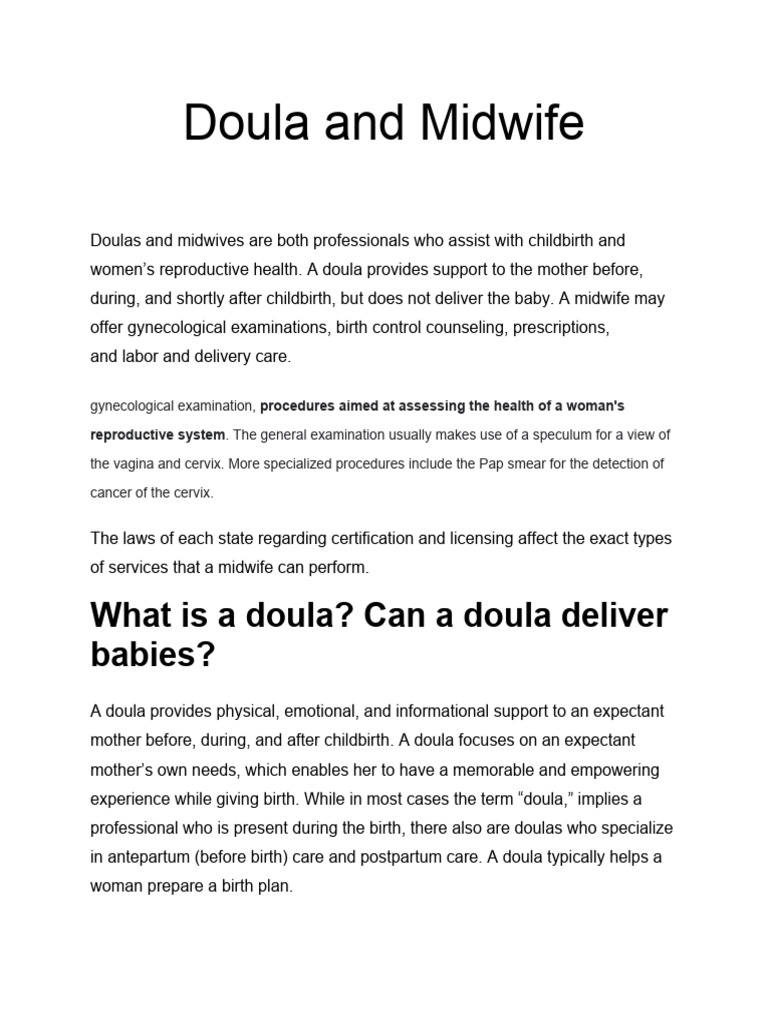 Whai Is Doula and Midwife | PDF | Midwife | Doula