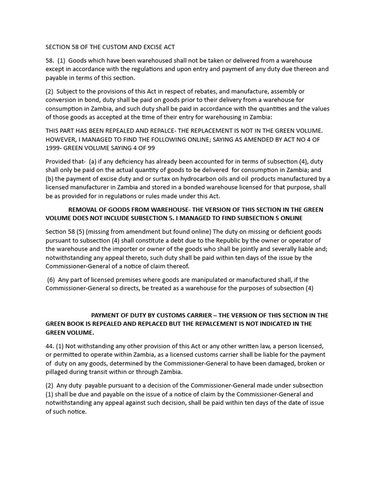 Research On Custom and Excise Act | PDF | Government | Justice