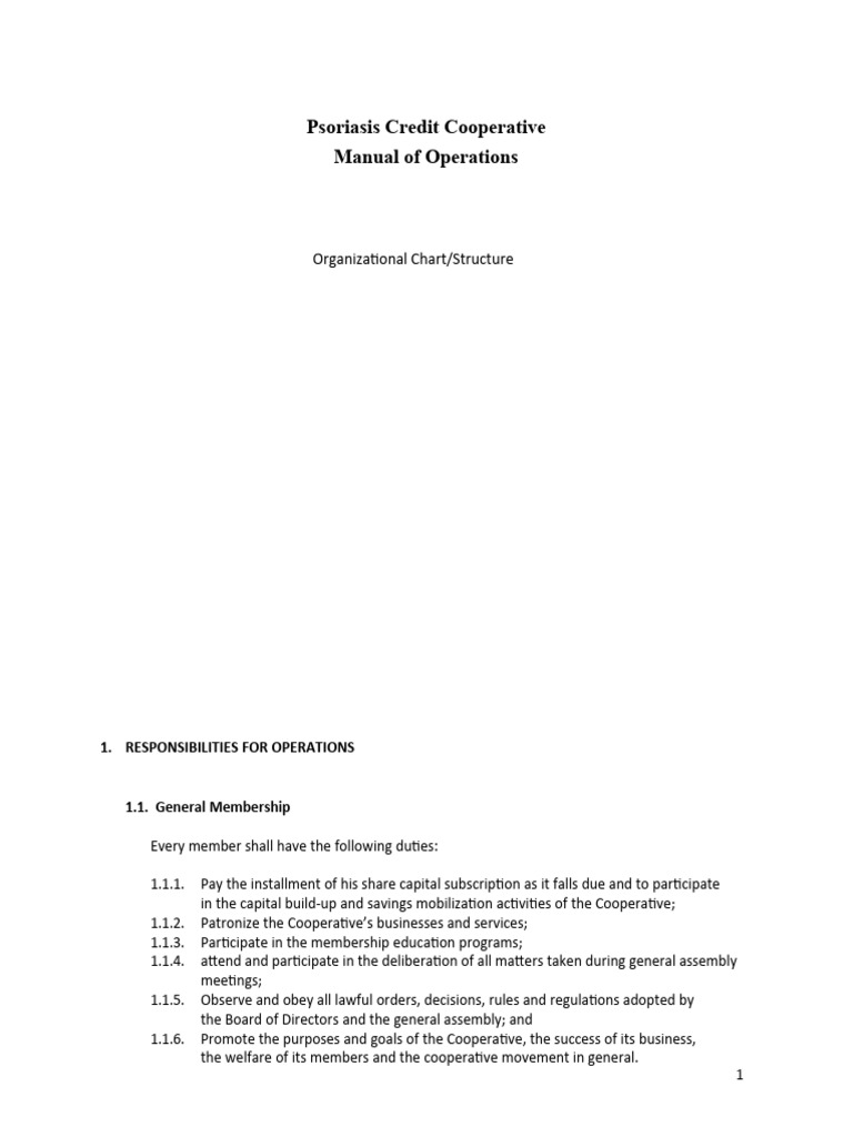 Coop Manual of Operation Draft | PDF | Board Of Directors | Committee