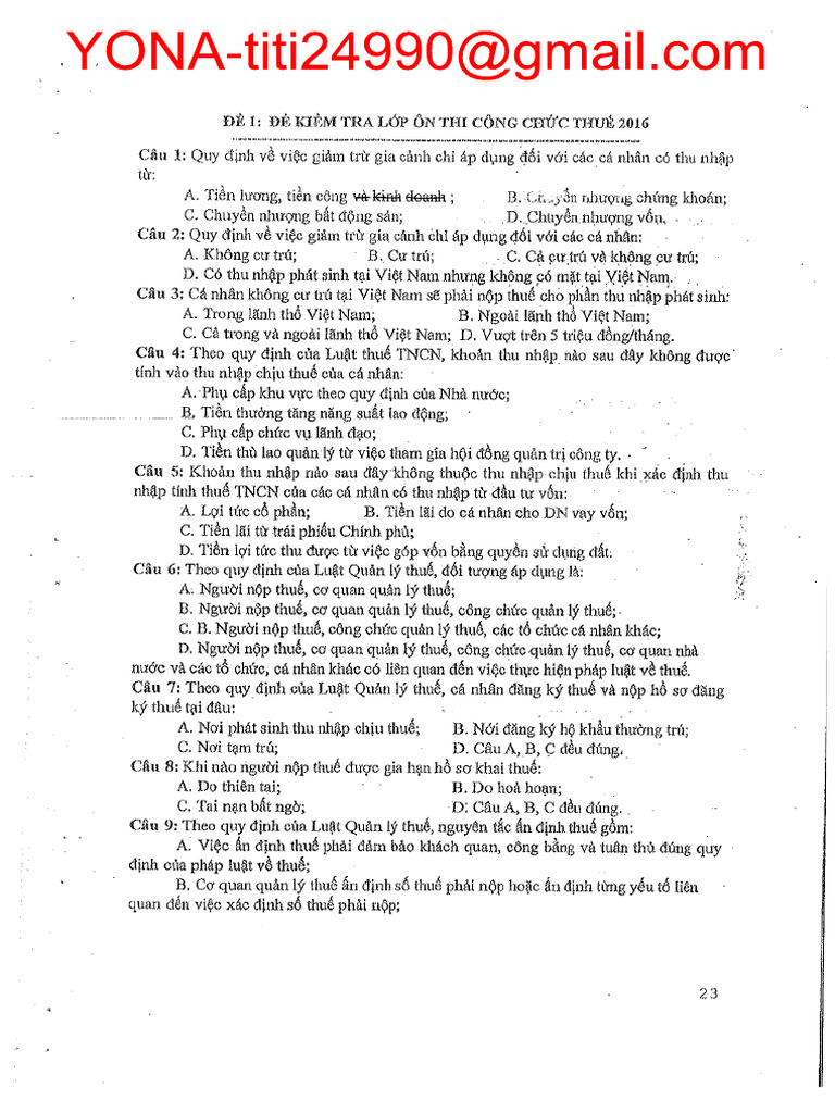 ĐỀ THI THỬ HVTC | PDF