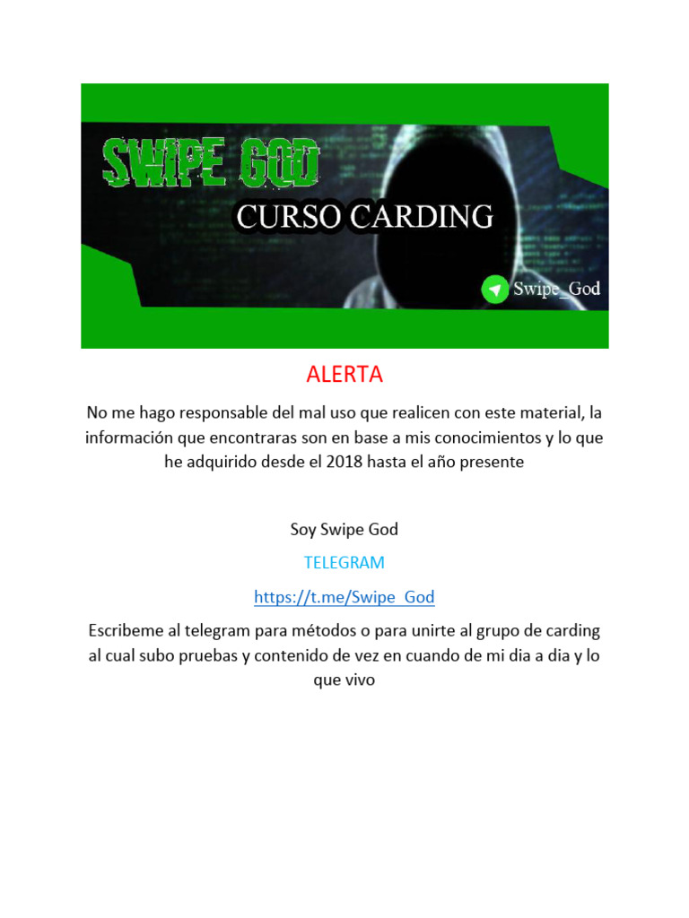 Carding Metodo Actualizado | PDF | Tarjeta de crédito | Tarjeta de débito