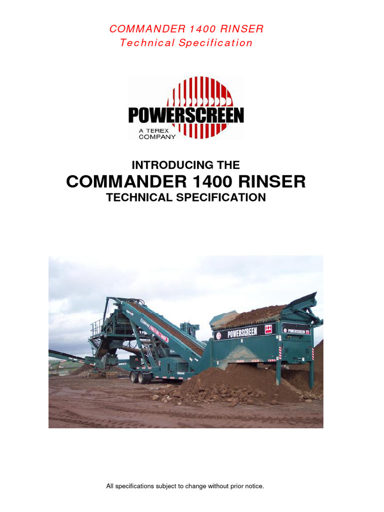 Commander 1400 | PDF | Horsepower | Axle