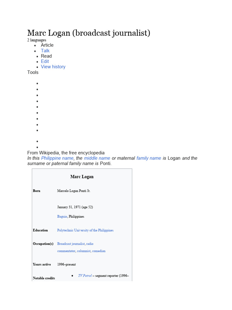 Marc Logan: Profile and Career Overview | PDF | Broadcasting ...