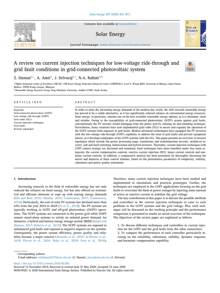 10 1016@j Solener 2020 06 085 | PDF | Power Inverter | Electrical Grid