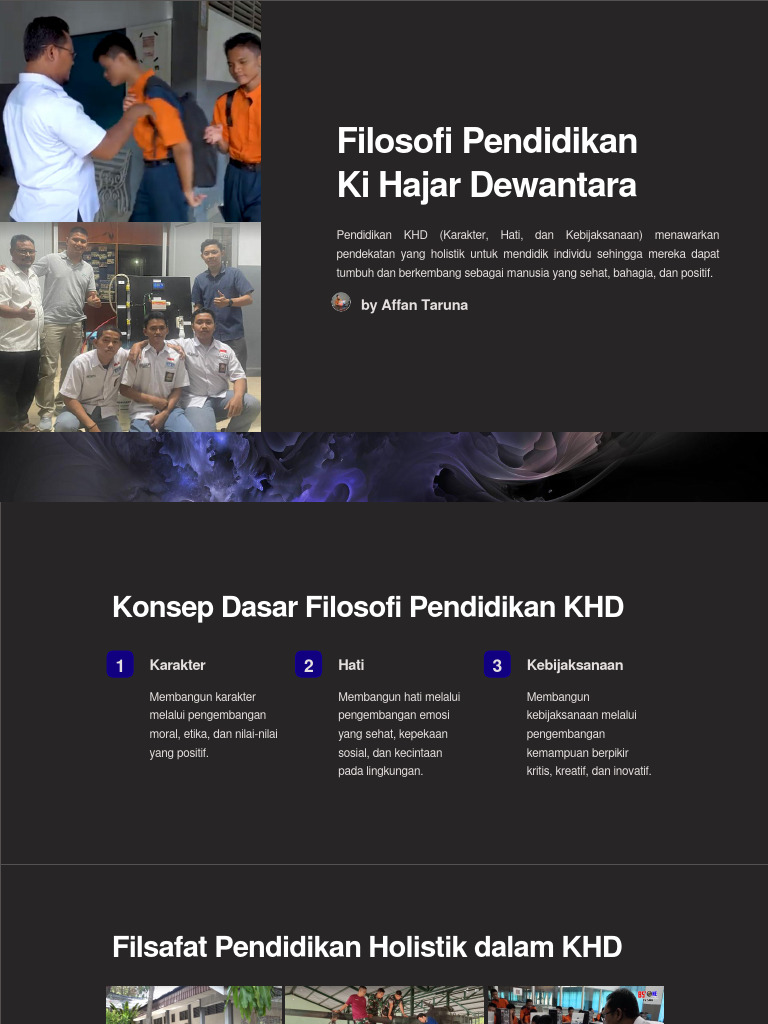 AFFAN TARUNA Filosofi Pendidikan KHD | PDF | Karier & Perkembangan | Kesehatan Holistik