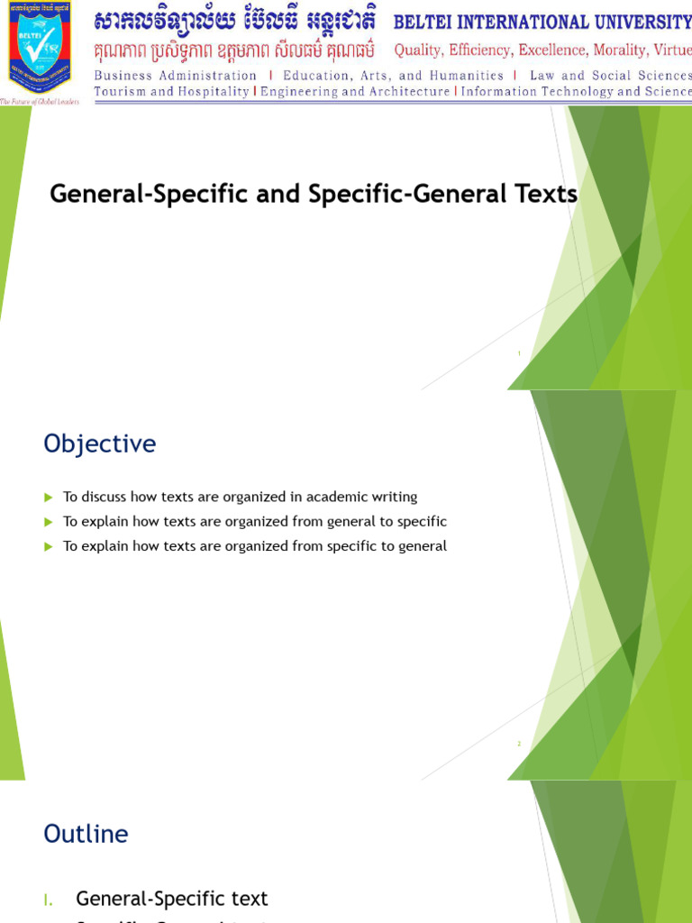 6 Information Flow General Specific and Specific General Text | PDF ...