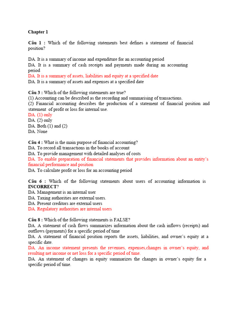 Chapter 1 | PDF | Debits And Credits | Bookkeeping