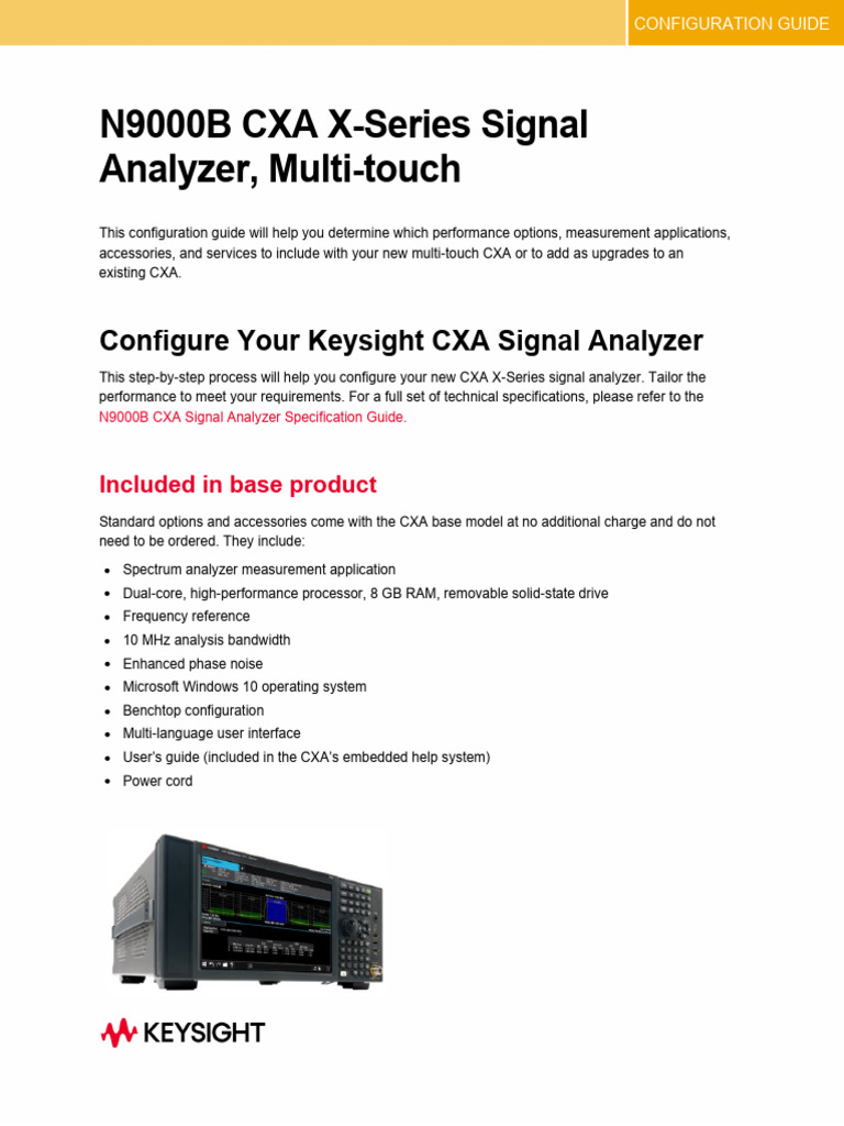 N9000B CXA X-Series Signal Analyzer, Multi-Touch | PDF | Modulation ...
