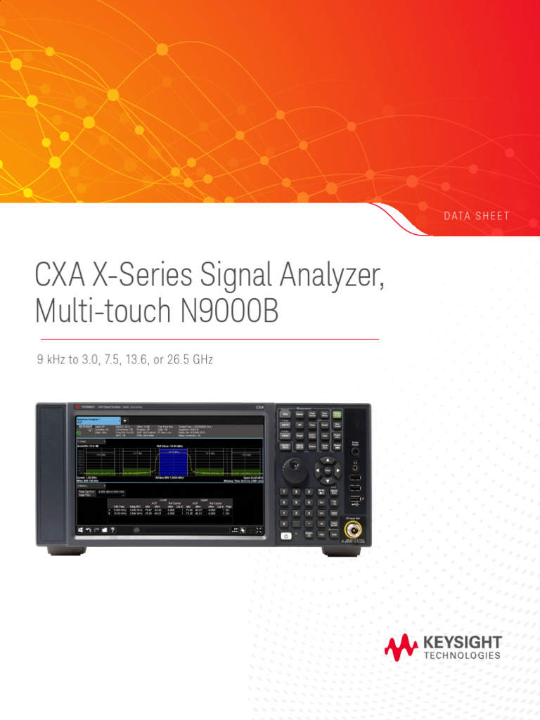 N9000B CXA X-Series Signal Analyzer, Multi-Touch | PDF | Hertz | Decibel