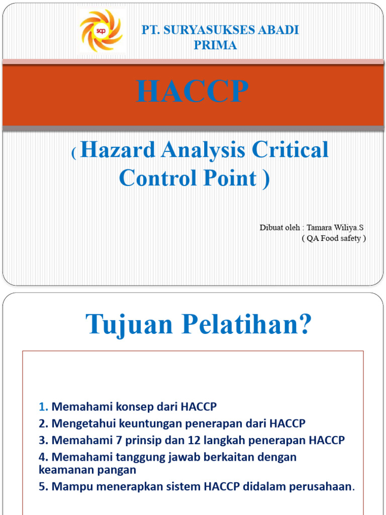 Haccp Plan | PDF