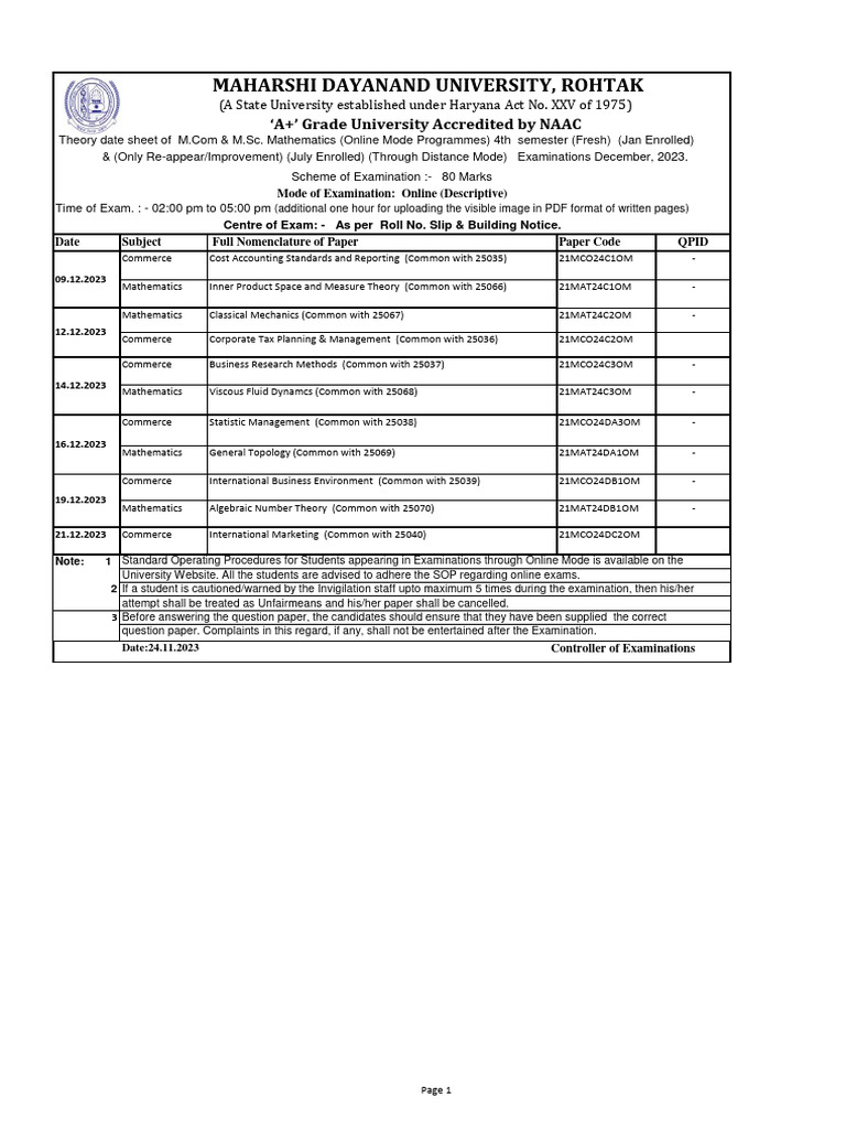 4 - 11-25-2023 - 11-28-15 - Theory Date Sheet of (Online Mode) 4th ... 4 - 11-25-2023 - 11-28-15 - Theory Date Sheet of (Online Mode) 4th ...