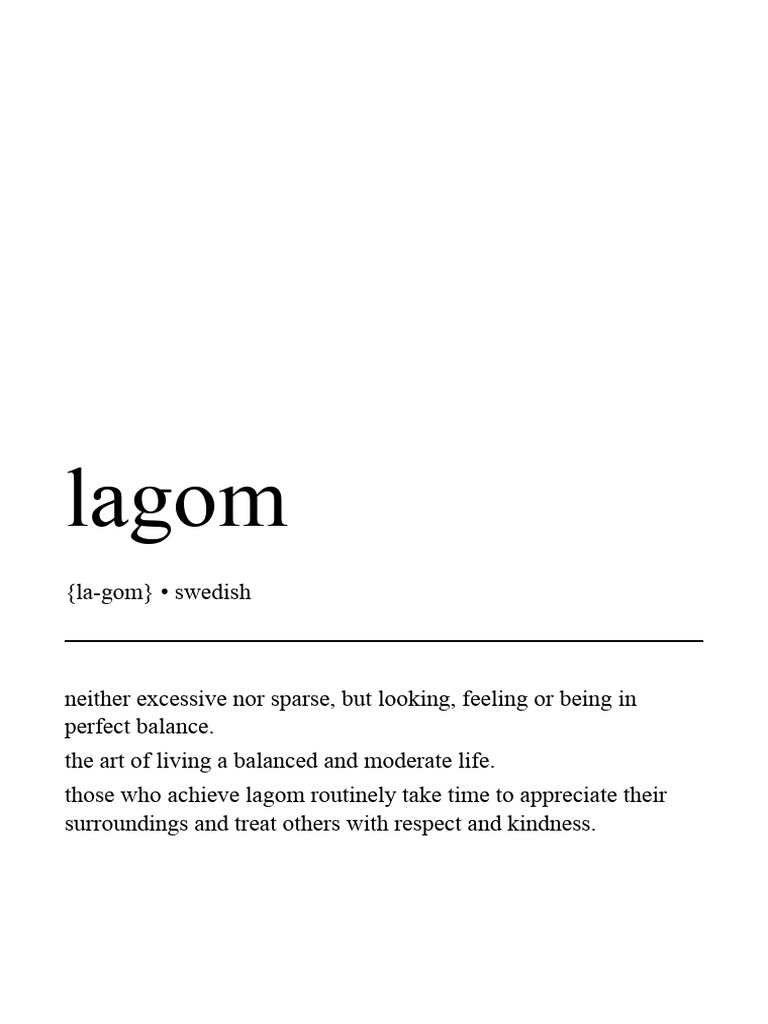 Lagom | PDF