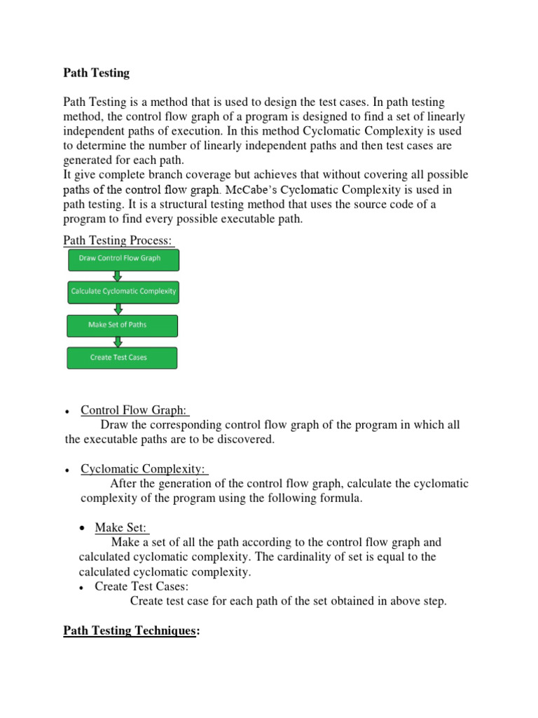 Unit 3 Path Testing | PDF