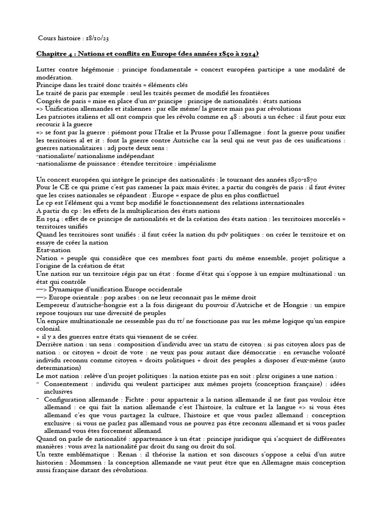 Cours Histoire - 18:10:23 | PDF