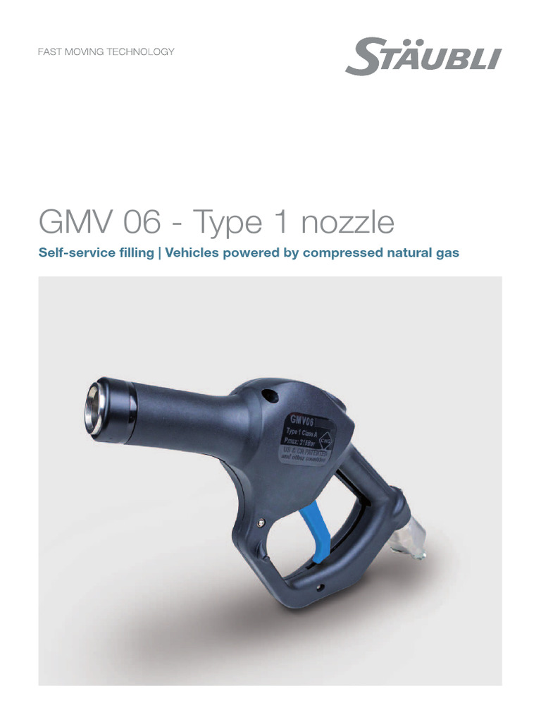 gmv06 Natural Gas NGV Nozzle Staubli en | PDF | Vehicles | Ac Power Plugs And Sockets
